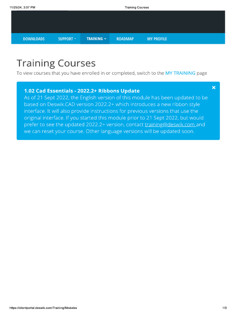 Training Courses | PDF