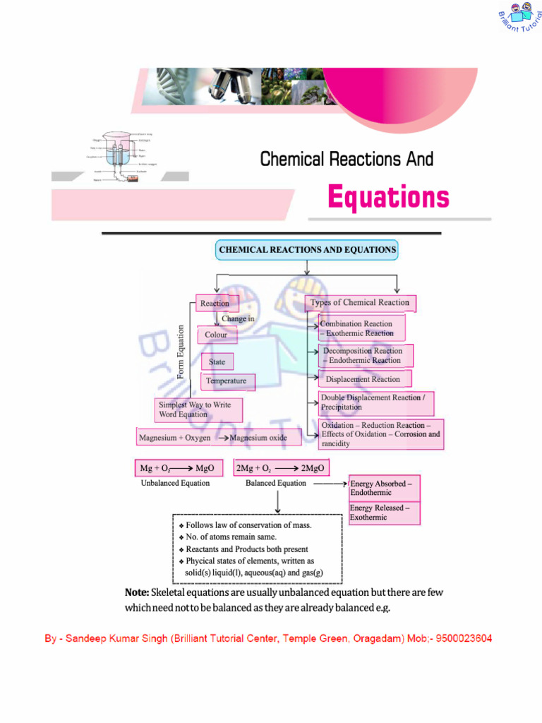 Science - Chemical Reaction - 17052024 | PDF | Chemical Reactions | Oxide