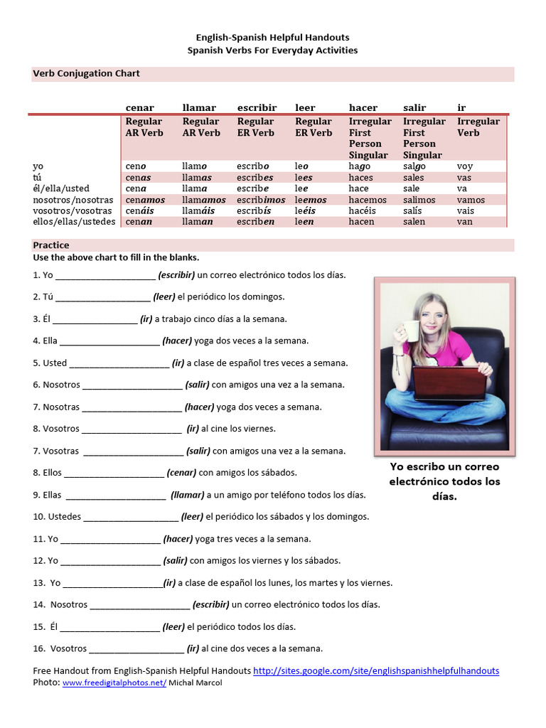 Vocabulario N14 - REPASO CONJUGACION VERBAL en PRESENTE | PDF