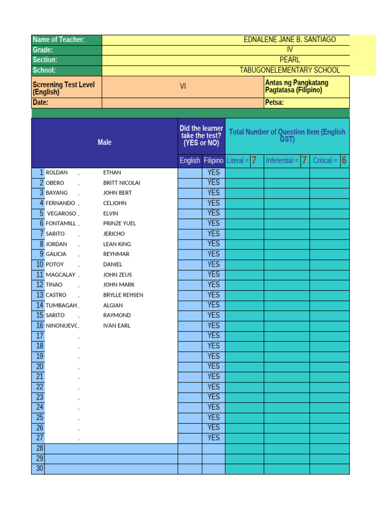 GST Forms Phil IRI Form 1A and 1B | PDF