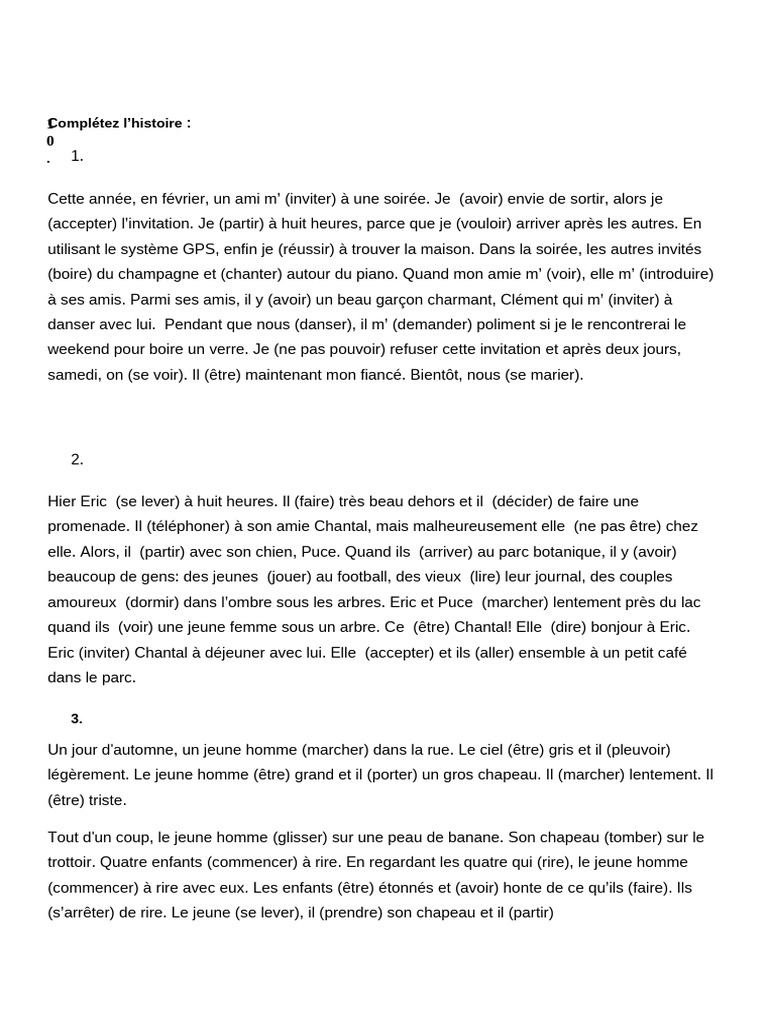 Passe Compose Imparfait | PDF