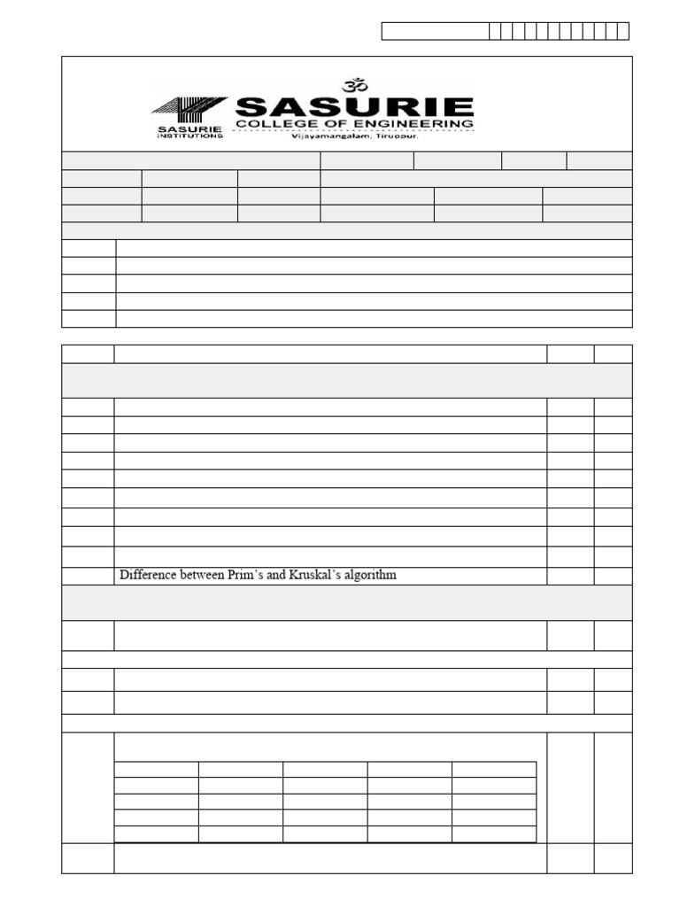 DAA Model Question Paper | PDF | Algorithms | Computer Science