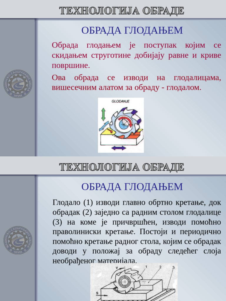 Obrada Glodanjem | PDF