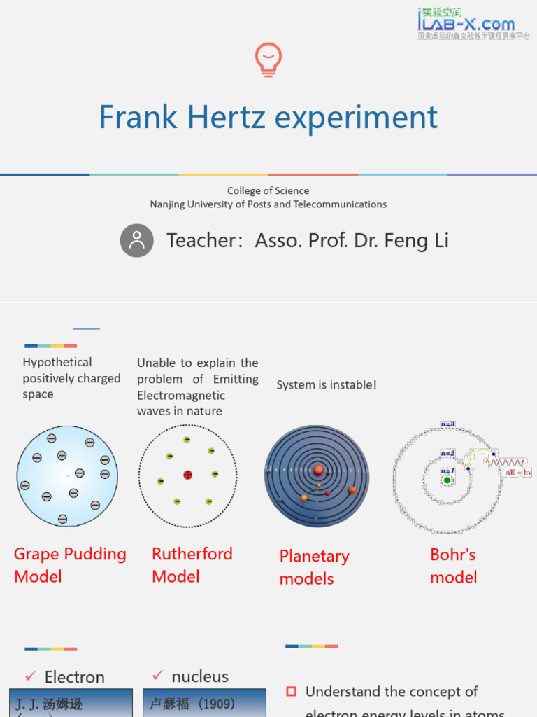 【PPT】Frank Hertz Experiment | PDF | Energy Level | Electron