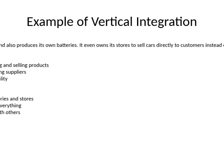 Simplified Vertical Integration Example | PDF | Technology & Engineering