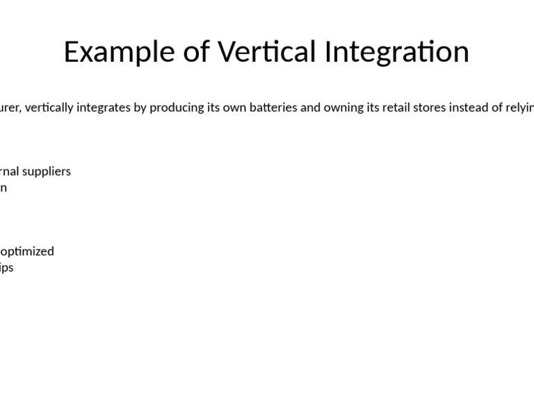 Vertical Integration Example | PDF