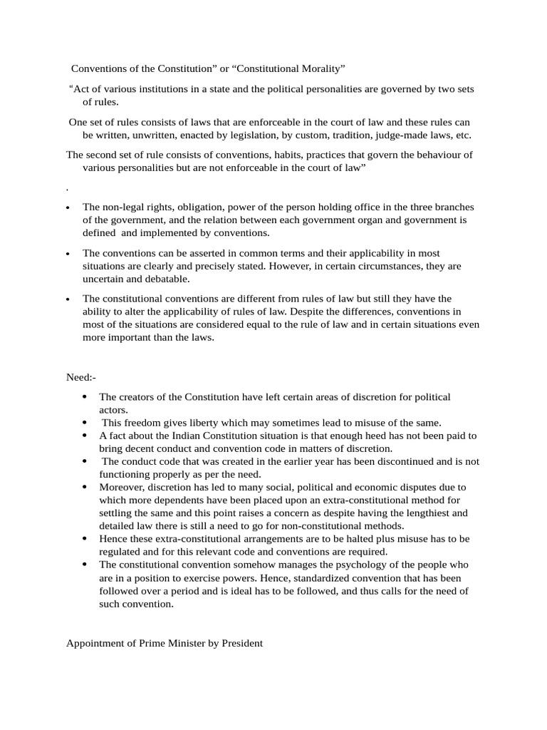 Constitutional Convention Pdf Rule Of Law Constitution
