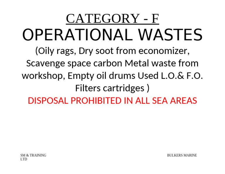 CATEGORY Operational Waste | PDF | Home & Garden | Technology & Engineering