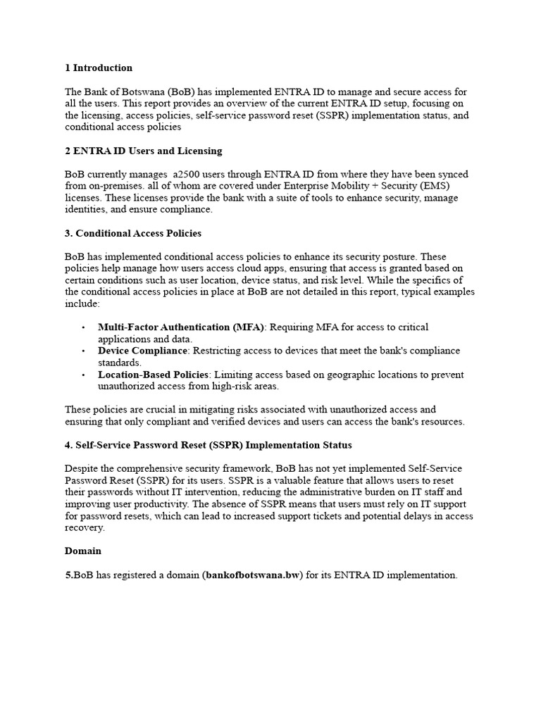 Entra ID Report | PDF | Security | Computer Security