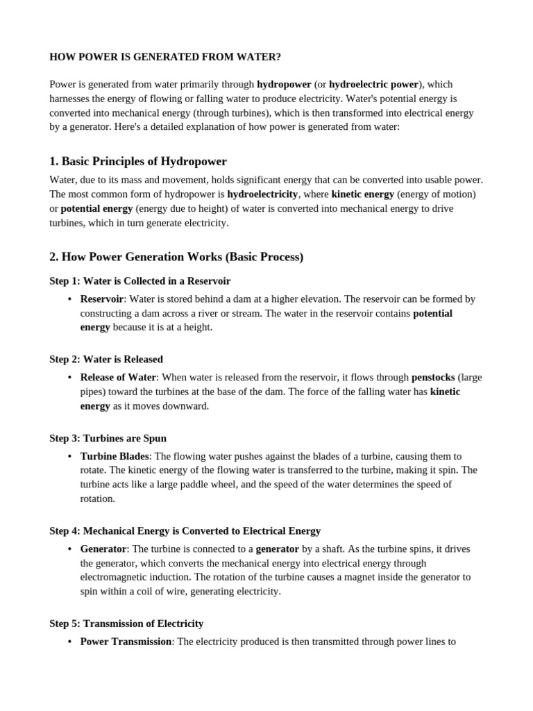 Water Wheel Electricity Generation Guide | PDF | Hydroelectricity | Dam