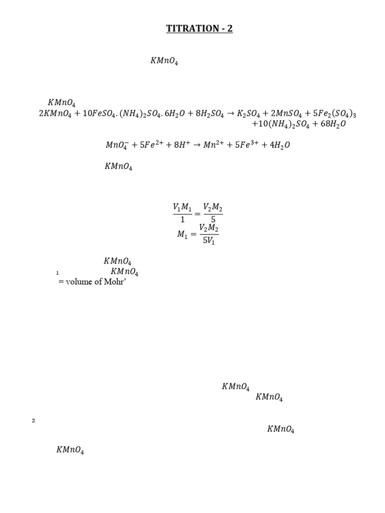 Titration 2 | PDF | Titration | Chemistry