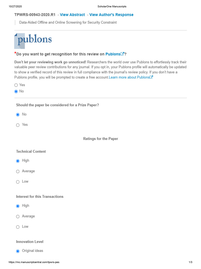 ScholarOne Manuscripts | PDF | Publishing