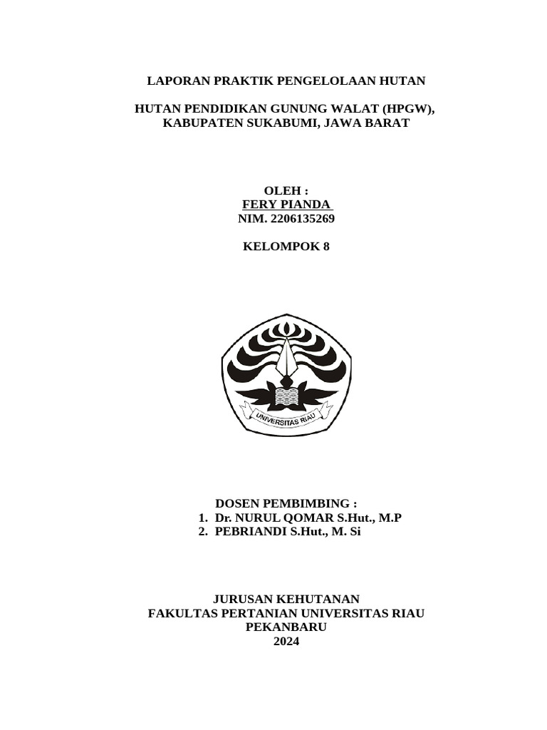Laporan Praktik Pengelolaan Hutan | PDF | Kesehatan Holistik | Sains & Matematika
