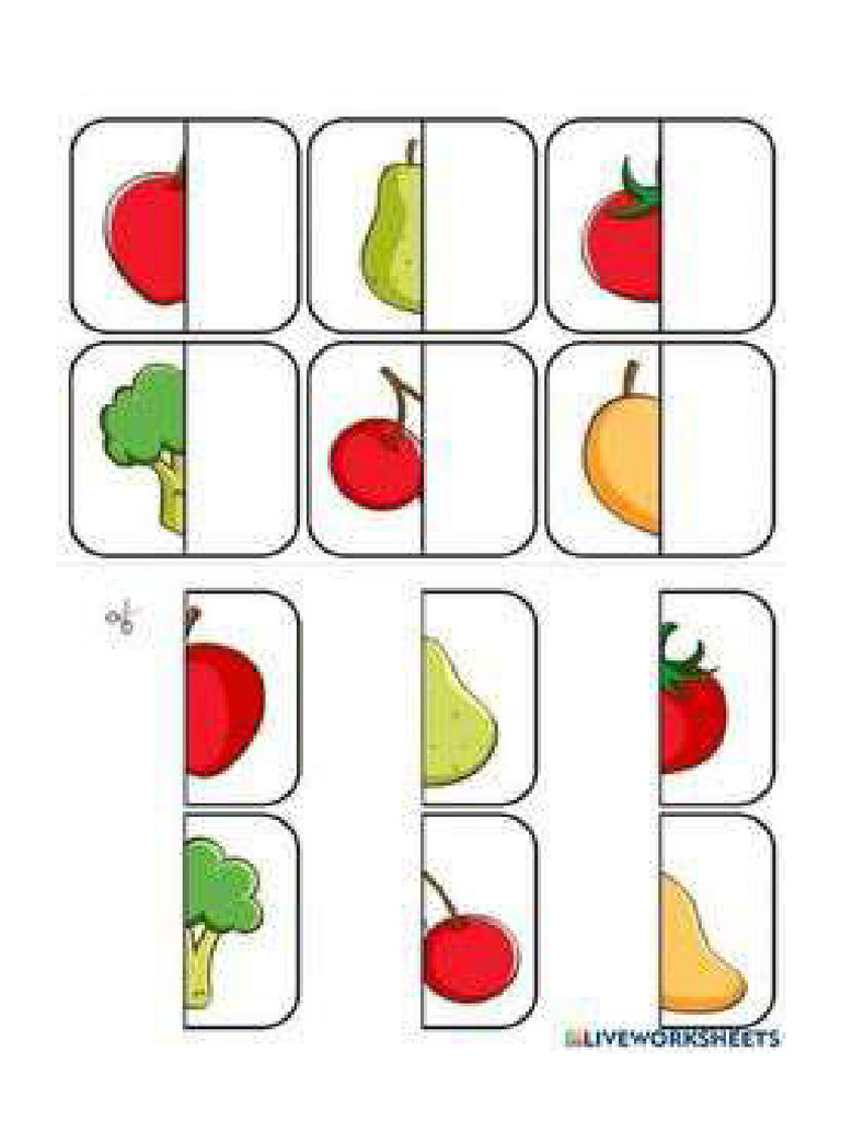 Fruits Half Puzzle | PDF