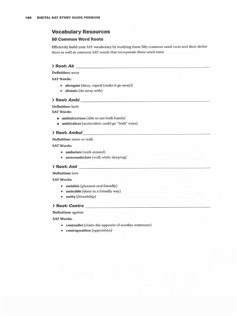 50 Common Word Roots | PDF