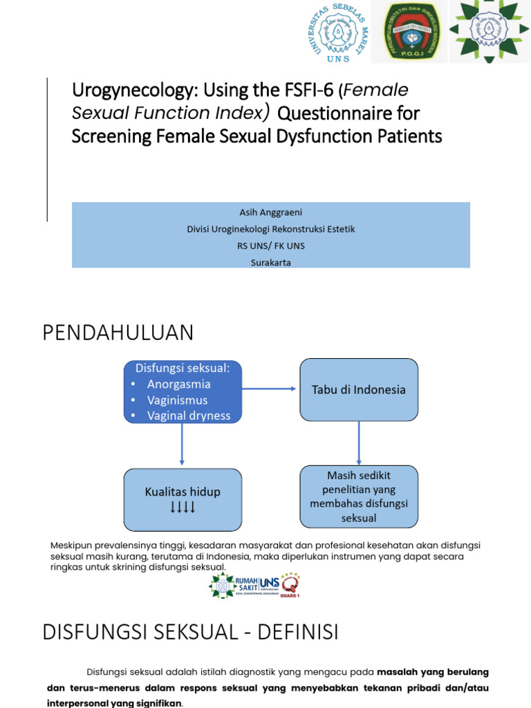 Skrining Disfungsi Seksual Wanita FSFI-6 | PDF