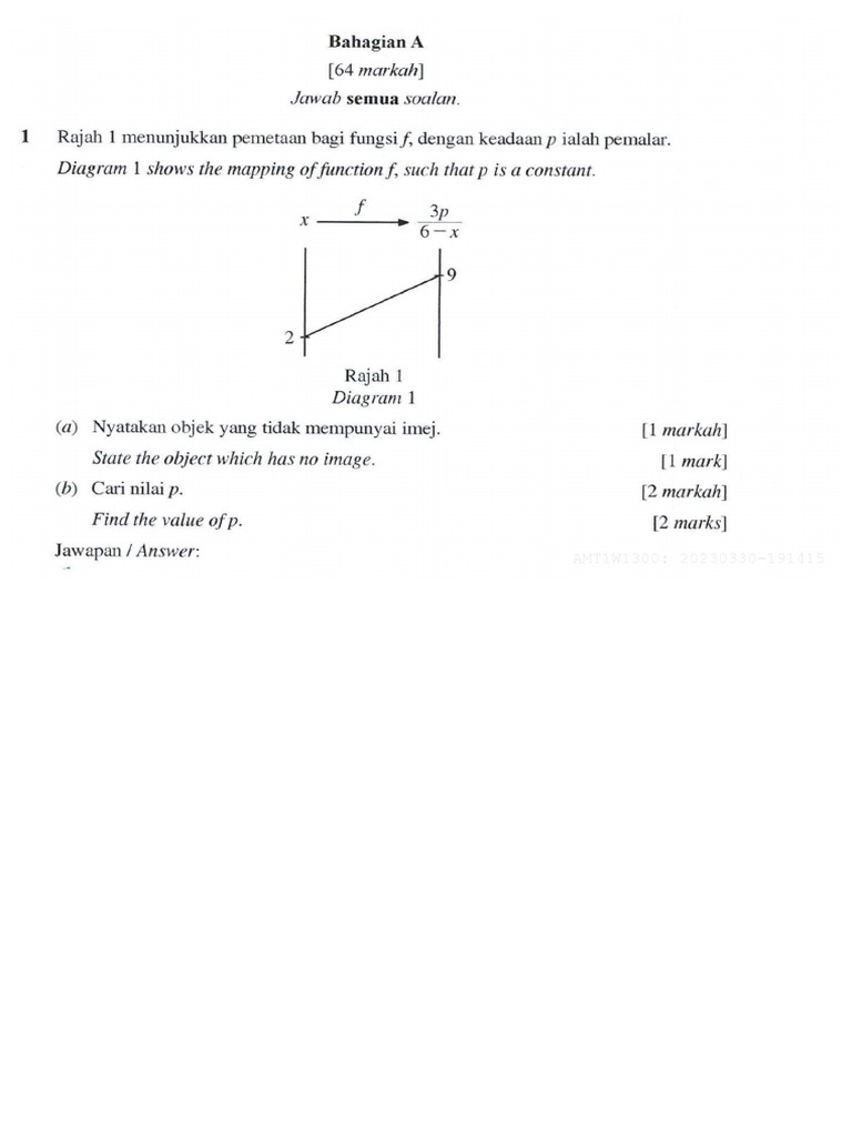 P1 SPM 2022 | PDF