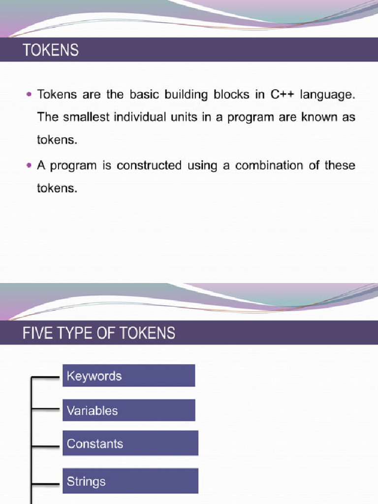 Tokens in C++ | PDF