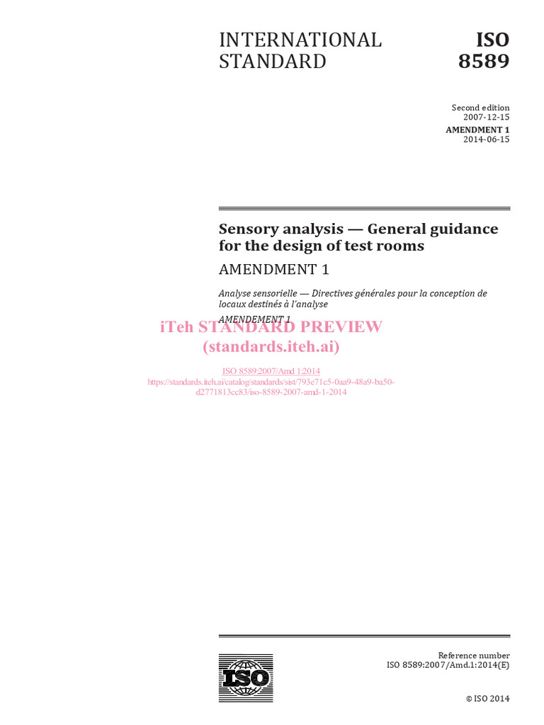 ISO 8589 2007 Amd 1 2014 | PDF | International Organization For ...
