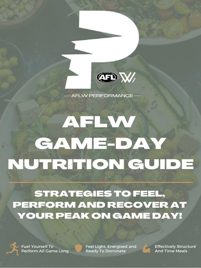 AFLW Game Day Nutrition Guides | PDF | Nutrition | Diet & Nutrition
