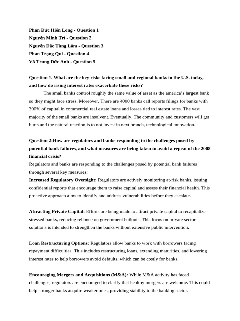 Case Study Group 4 | PDF | Banks | Mergers And Acquisitions