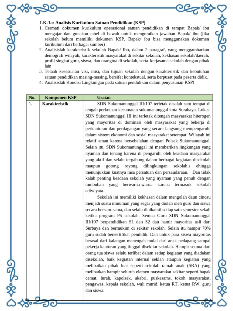 Contoh LK 1 | PDF