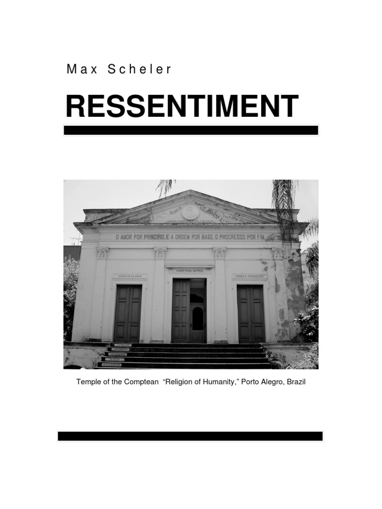 Ressentiment by Max Scheler | PDF | Consciousness | Commodity