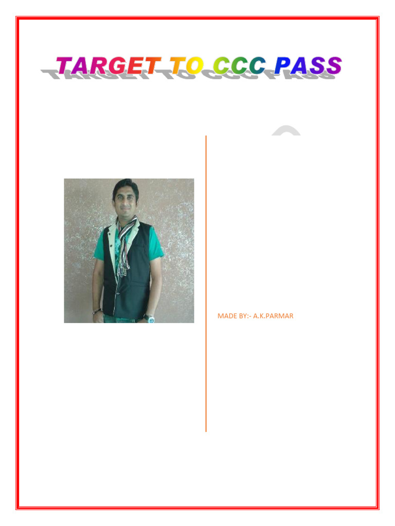 CCC Practical Book 1 A K Parmar | PDF | Microsoft | Software