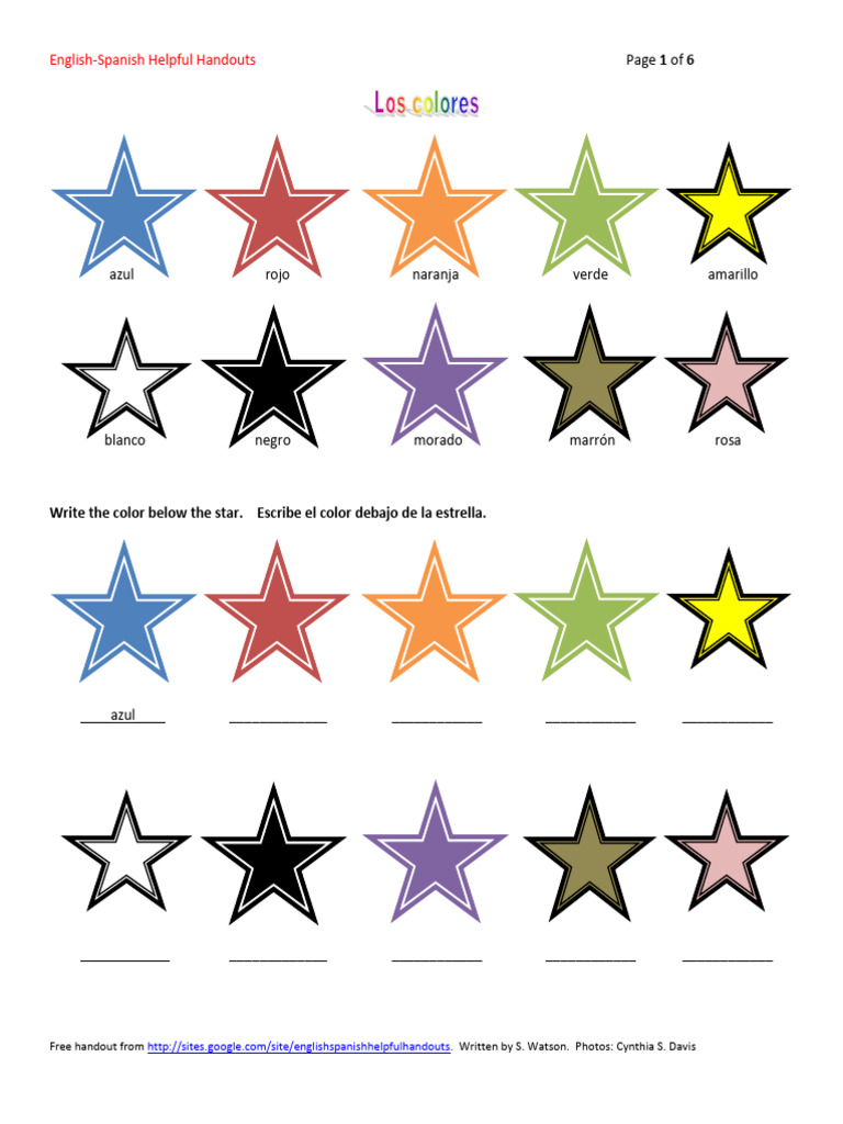 Vocabulario N2 - Los Colores | PDF | Ciencias sociales