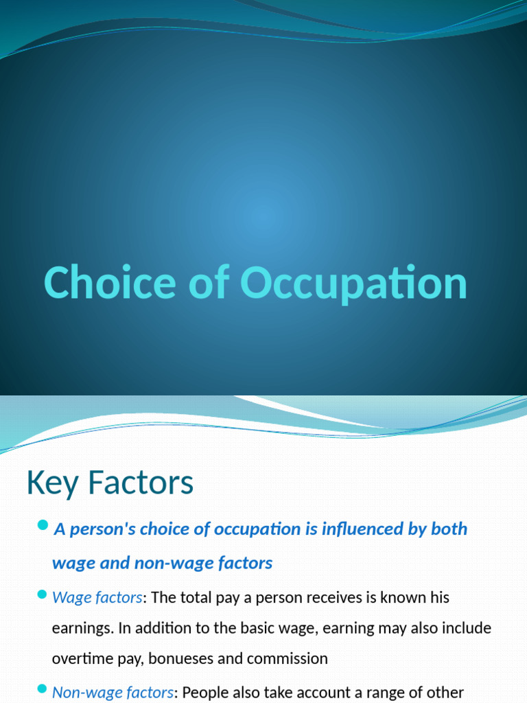 Section 3 Workers, Choice of Occupation | PDF | Employment | Overtime