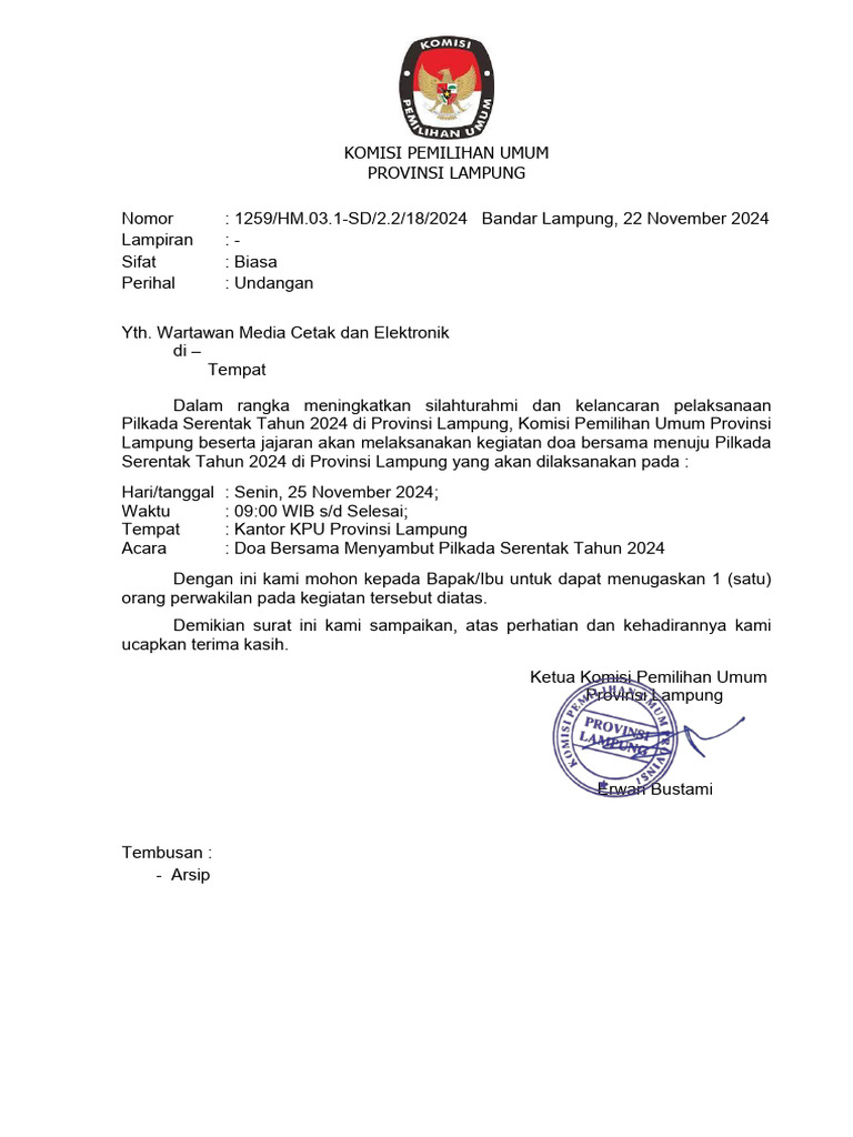 Undangan Media | PDF