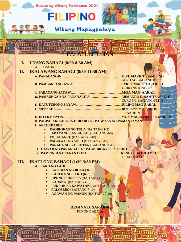 Buwan NG Wika Programme | PDF