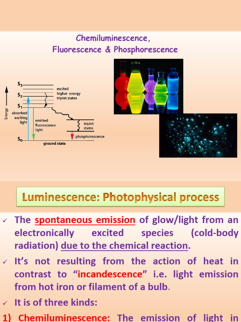 Radation and Photochemistry Lecture26-30 | PDF | Fluorescence | Spectroscopy