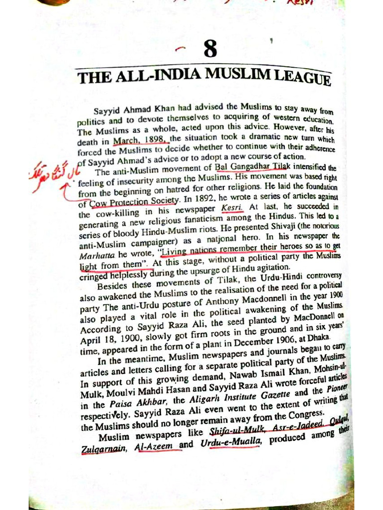 All India Muslim League | PDF