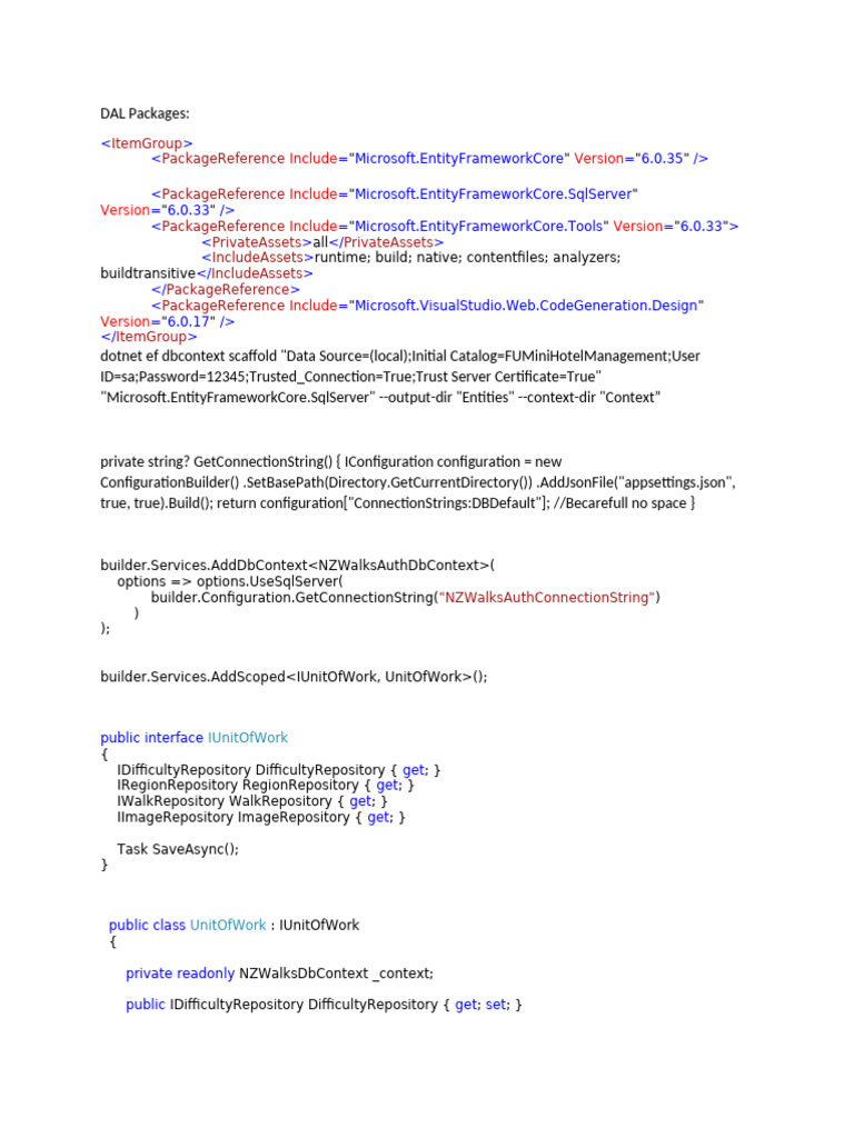 PRN221 Pe Note | PDF | Databases | Computing