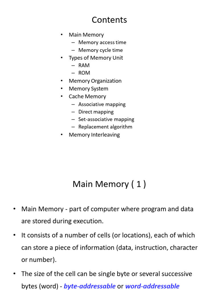 11 Memory Org | PDF | Cpu Cache | Read Only Memory 11 Memory Org | PDF | Cpu Cache | Read Only Memory