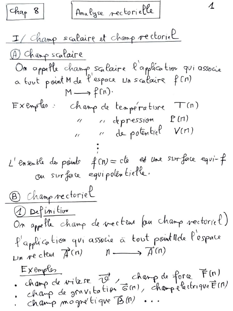 Chapitre 8 Analyse Vectorielle | PDF | Algèbre linéaire | Algèbre
