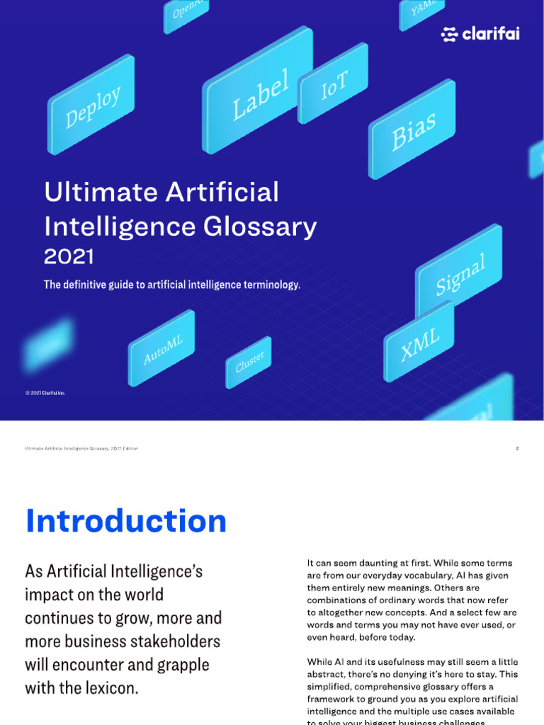 Ultimate Artificial Intelligence Glossary 2021 Ebook | PDF