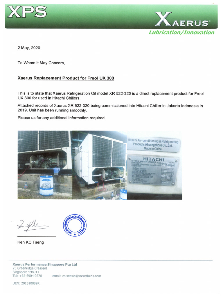 XPS Letter On XR 522-320 | PDF