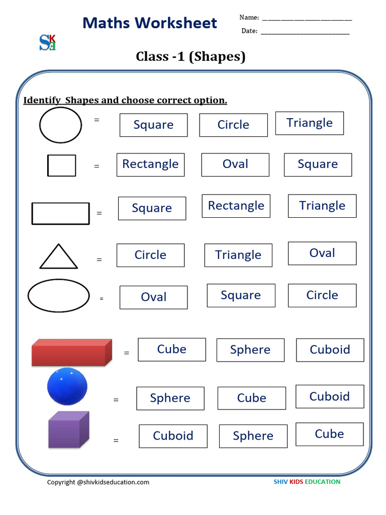 Shape Worksheet | PDF