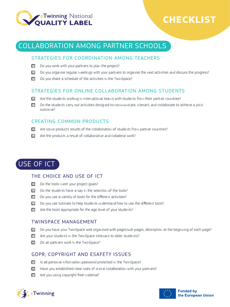 QL_checklist (1) | PDF | Pedagogy | Educational Technology