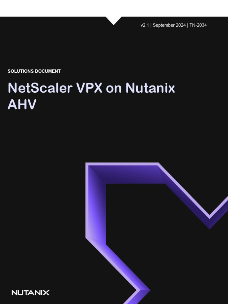 TN-2034-Citrix-ADC-VPX-on-AHV 2024 | PDF | Virtualization | Scalability