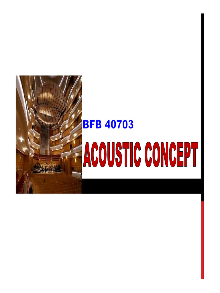 Acoustic Concept | PDF | Sound | Waves