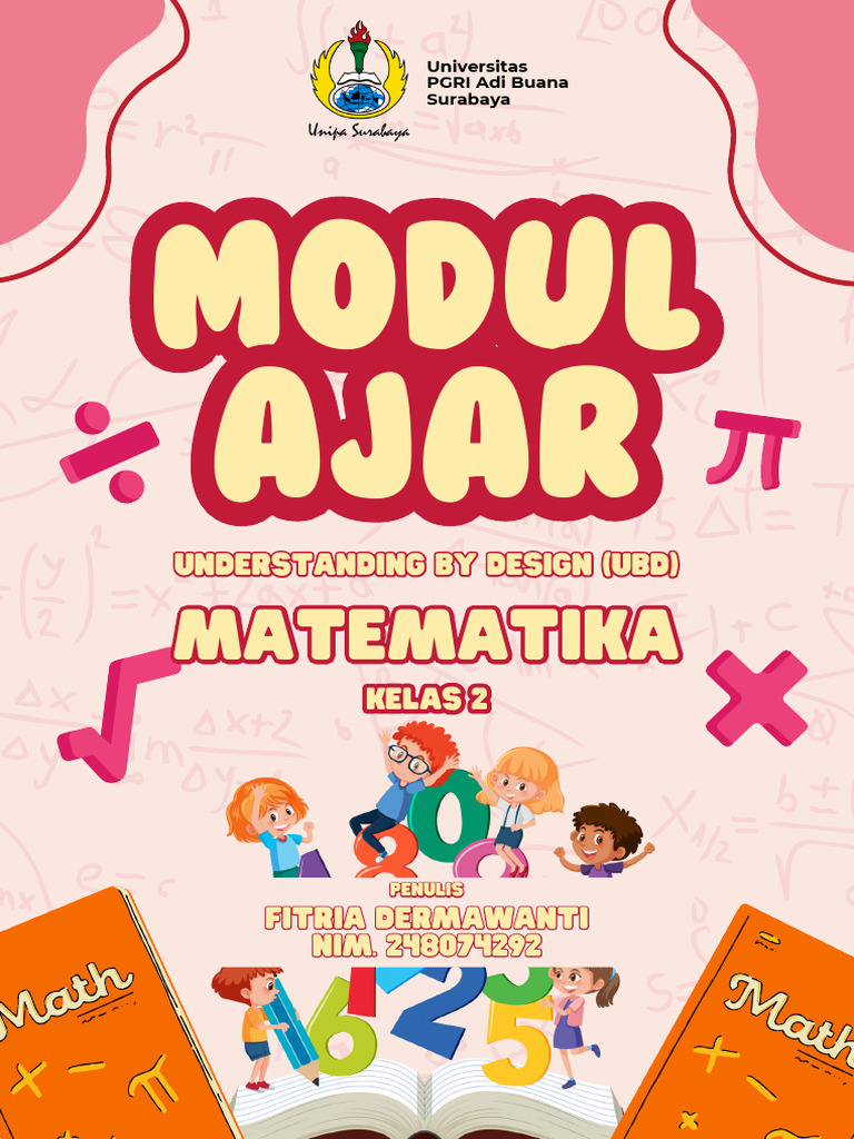 Pink Dan Dan Kuning Ilustrasi Modul Ajar Matematika A4 | PDF