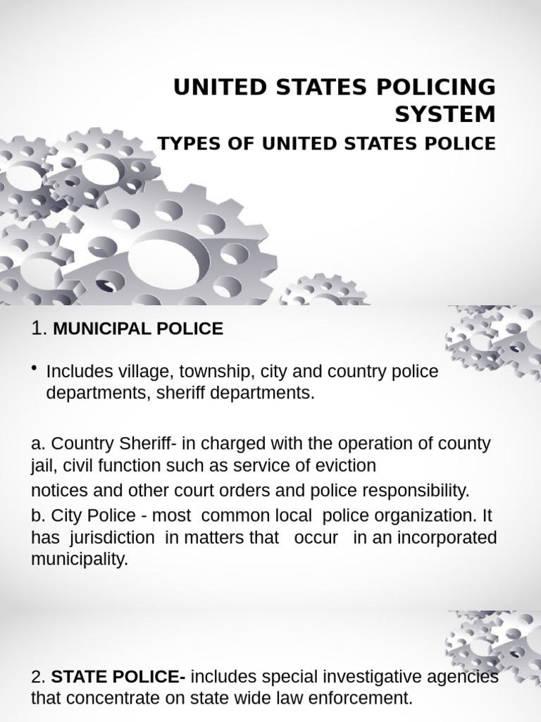 United States Policing System | PDF | Police | Inspector