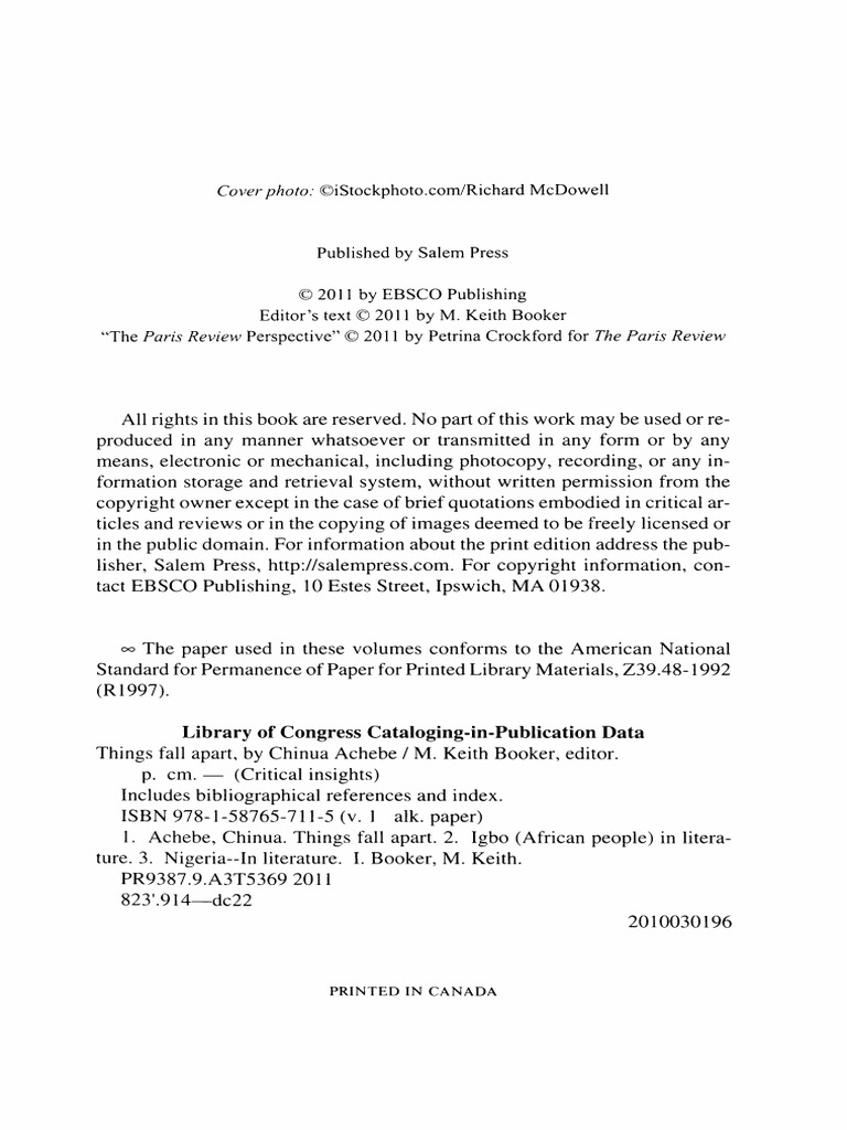 Things Fall Apart, by Chinua Achebe - 8 | PDF