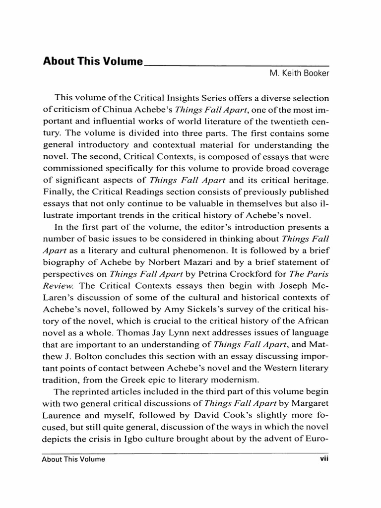 Things Fall Apart, by Chinua Achebe - 11 | PDF