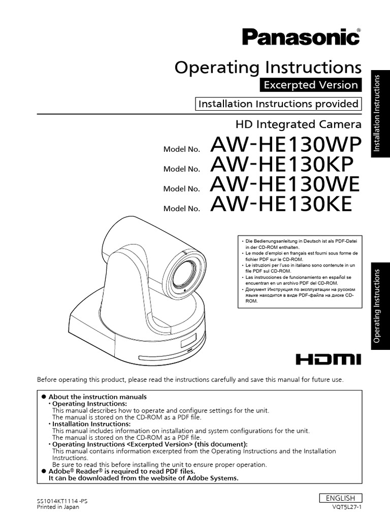 AW-HE130WPE KPE Simple (VQT5L27-1) E | PDF | Ac Power Plugs And Sockets ...