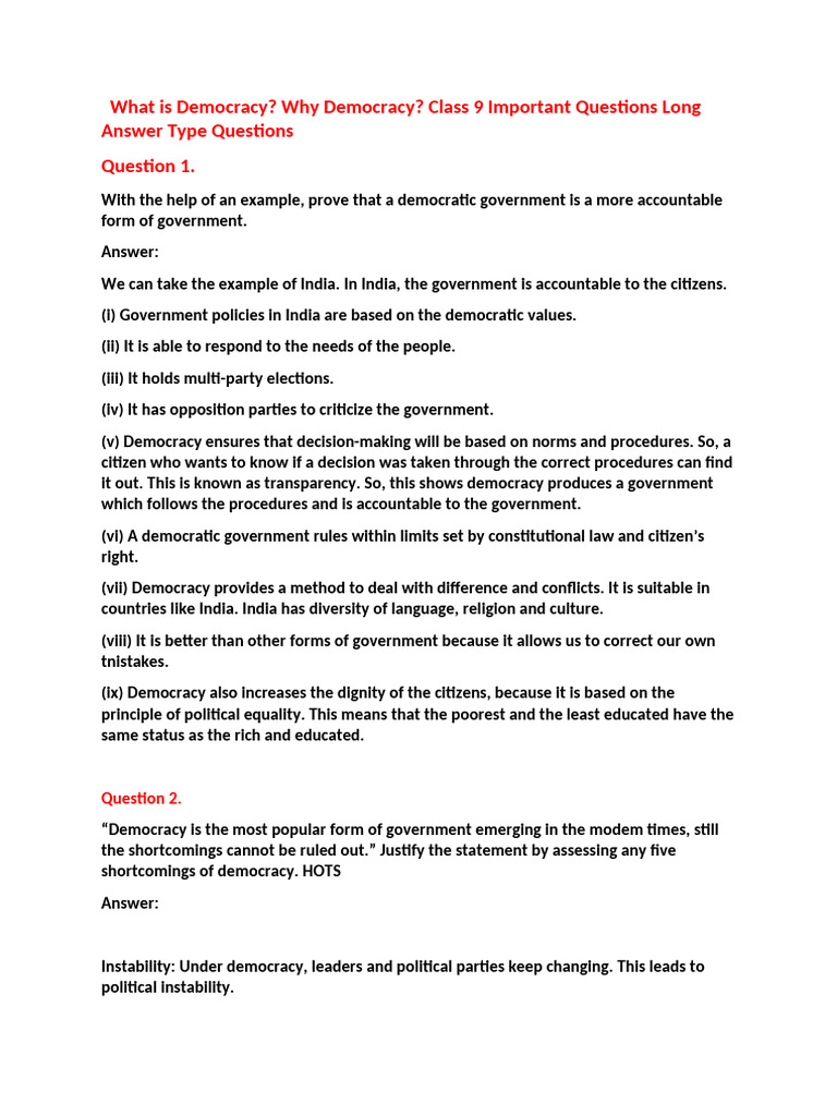 Understanding Democracy: Key Concepts & Issues | PDF | Democracy ...