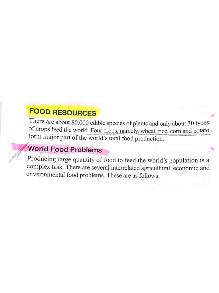 Food Resources AD.. | PDF